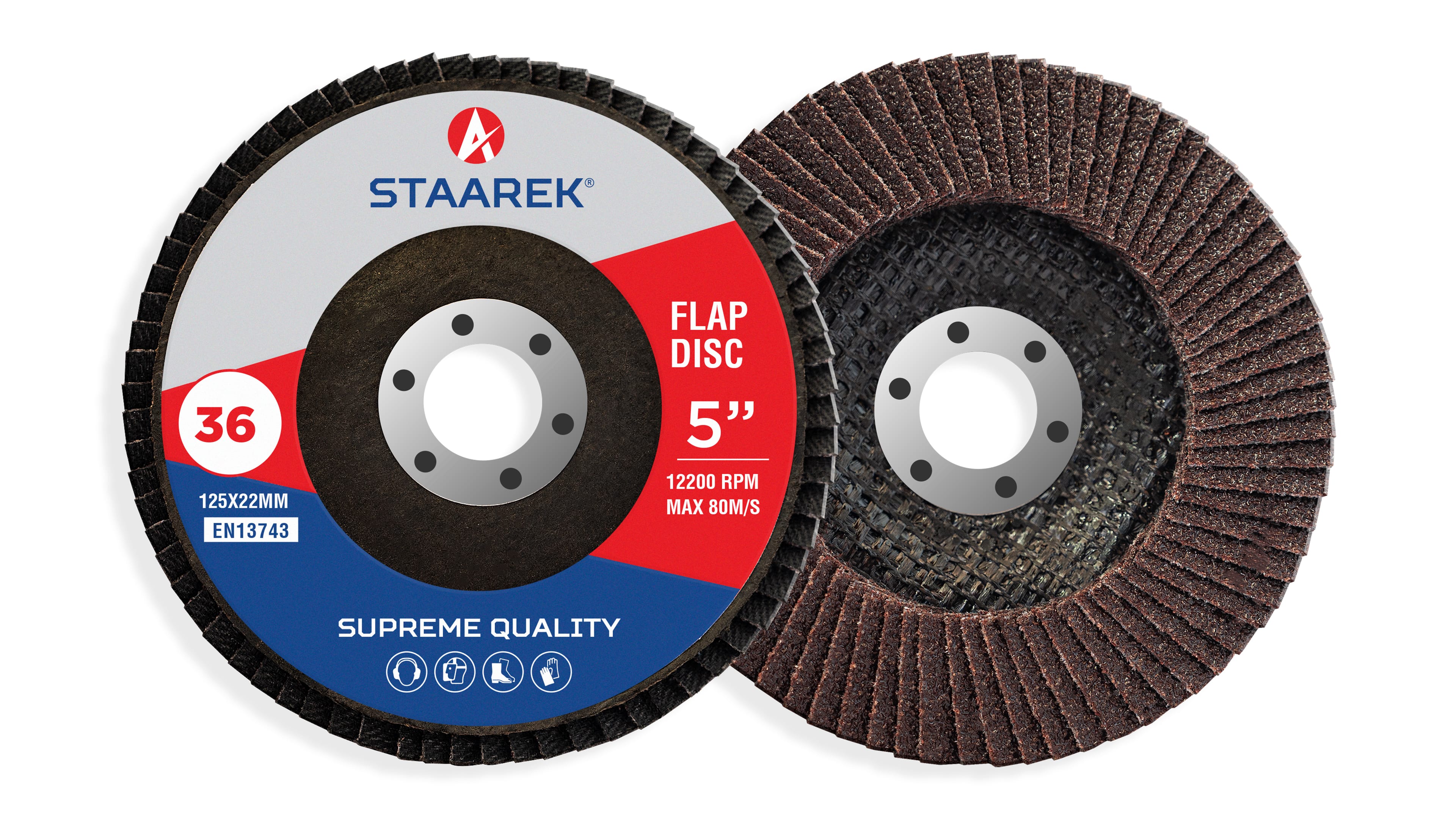 Flap Disc with Fibber Glass Backing Cover - Staarek Engineering